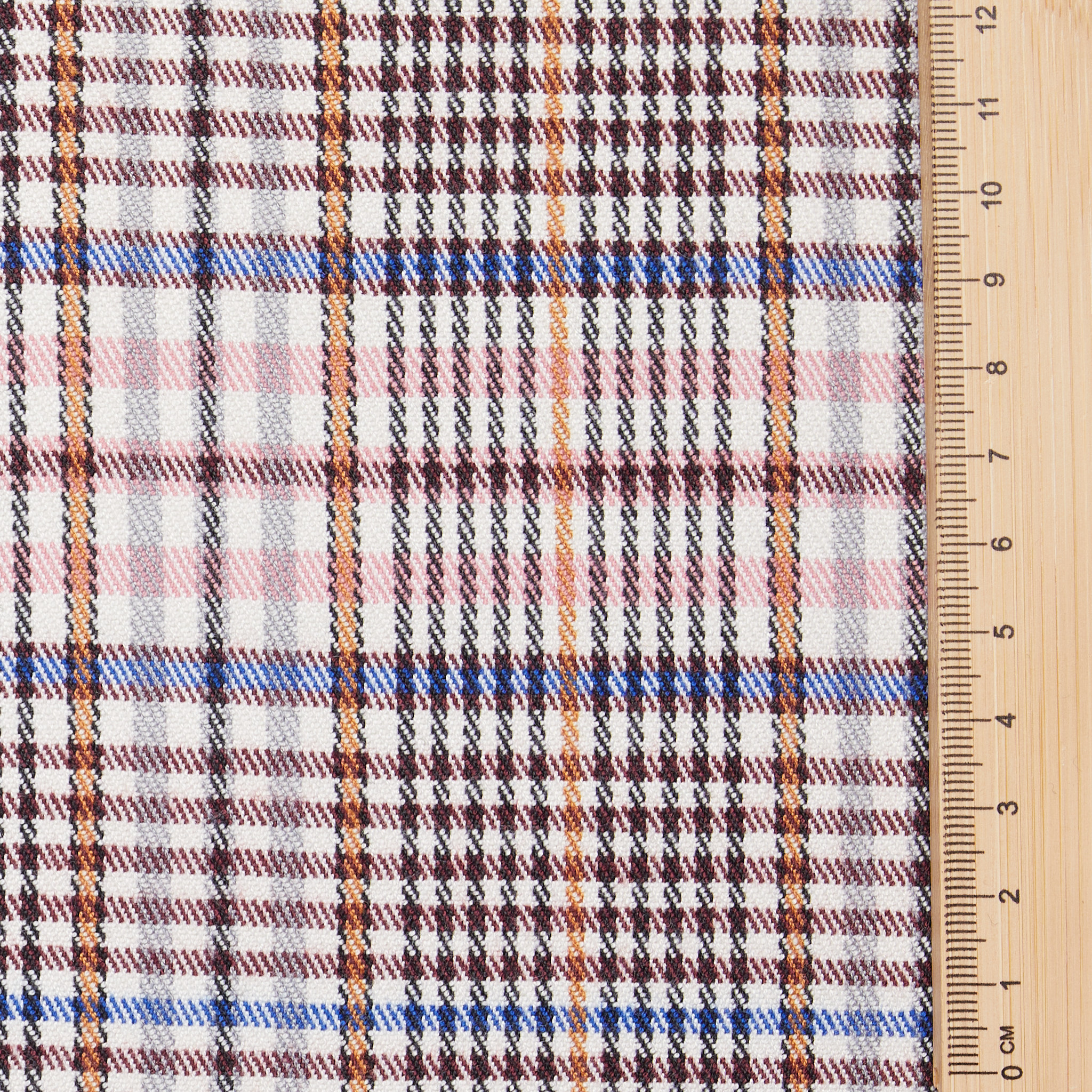 Check Stretch Twill - Pink - Circular Sourcing