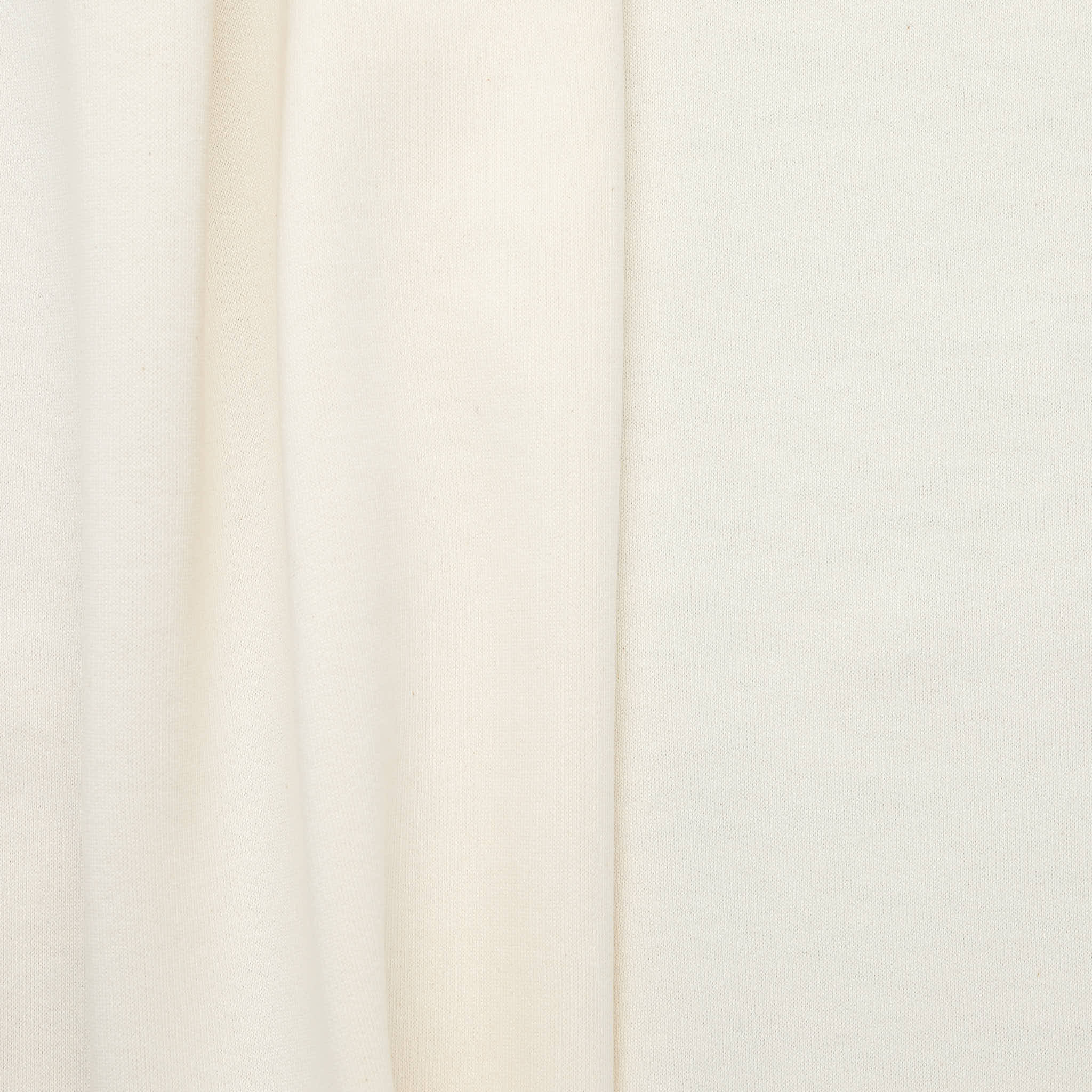 Wool Cotton Brushed Terry - Whisper White - Circular Sourcing