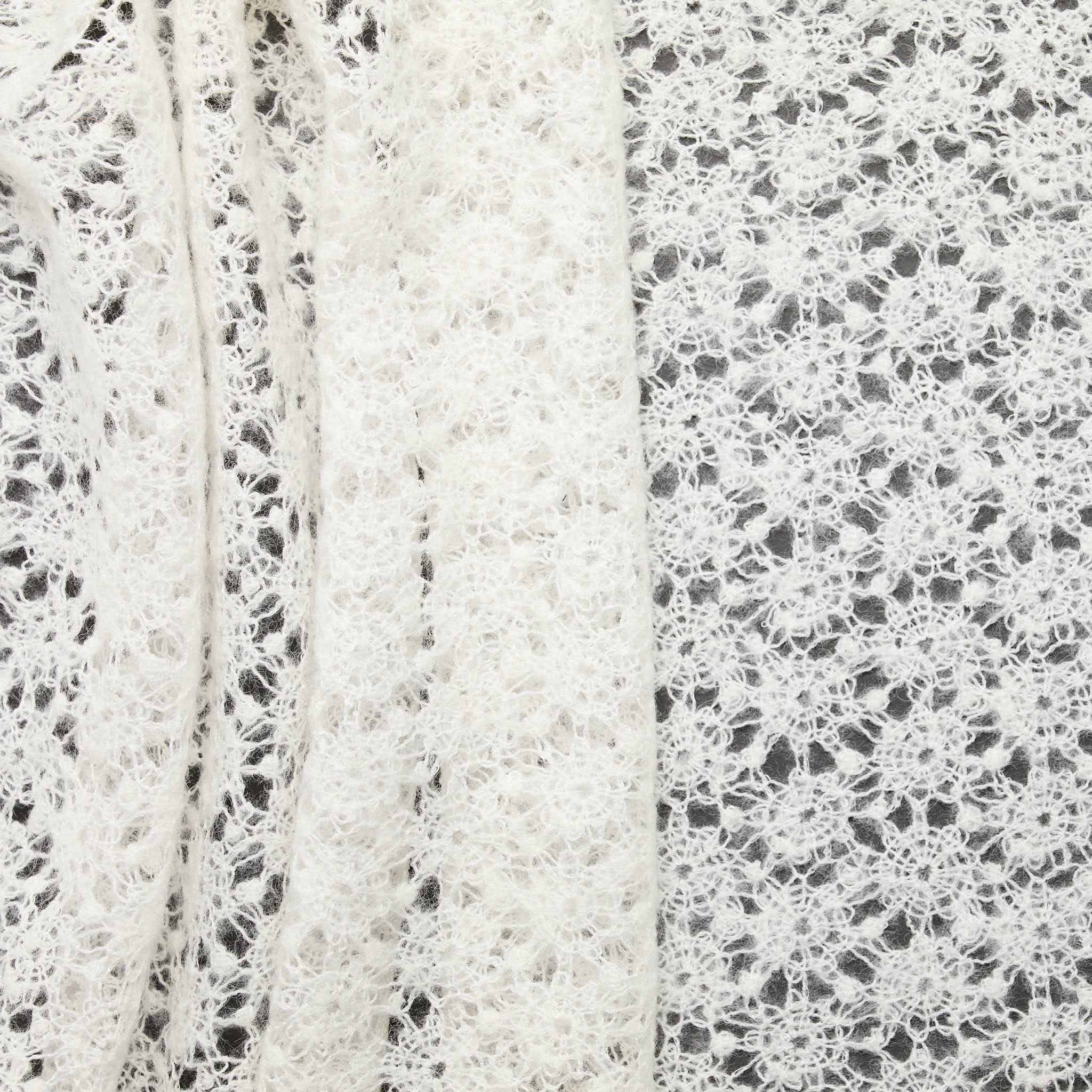 "Countryside" Acrylic Wool Felted Lace - Milk - Circular Sourcing