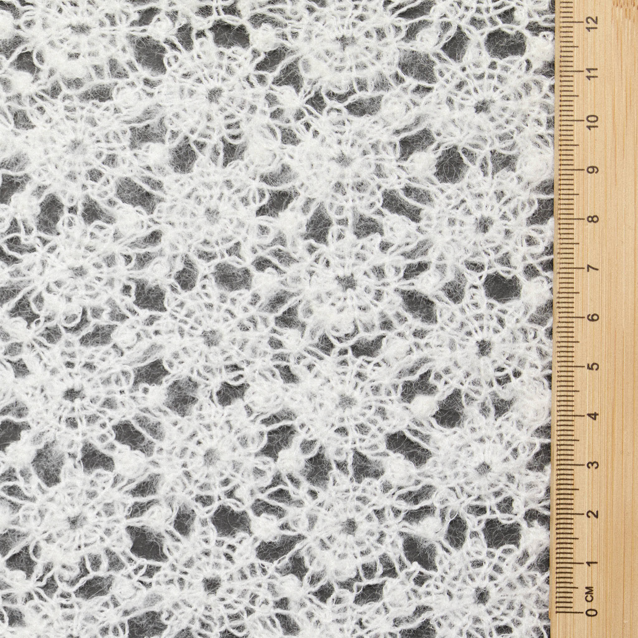 "Countryside" Acrylic Wool Felted Lace - Milk - Circular Sourcing