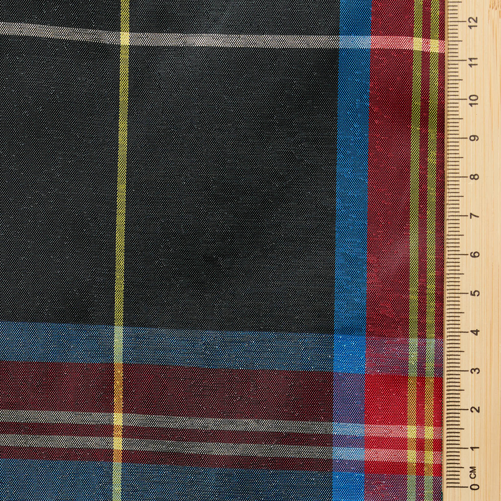 Gingham Metallic Taffeta - Black/ Multicolour - Circular Sourcing